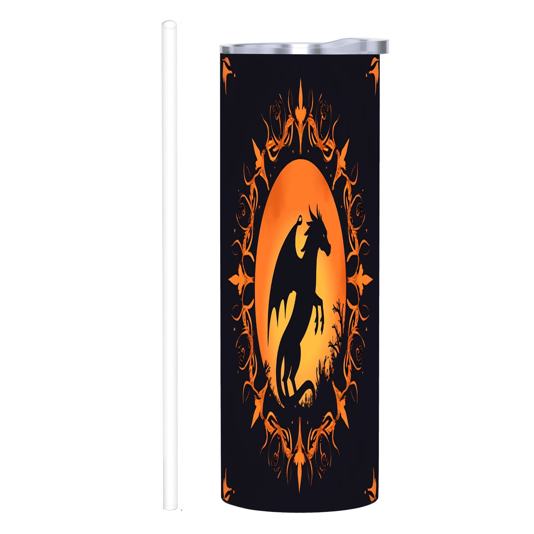 20 oz Stainless Steel Insulated Tumbler - Fantasy Winged Horse Design ...