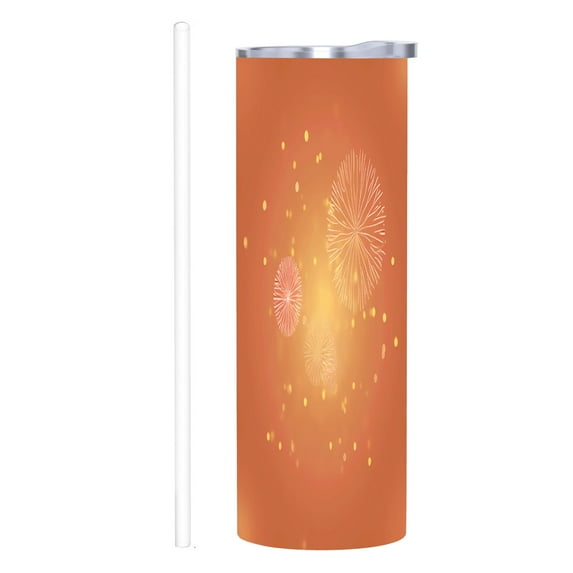 20 oz Stainless Steel Insulated Tumbler - Festive Orange Gradient with ...