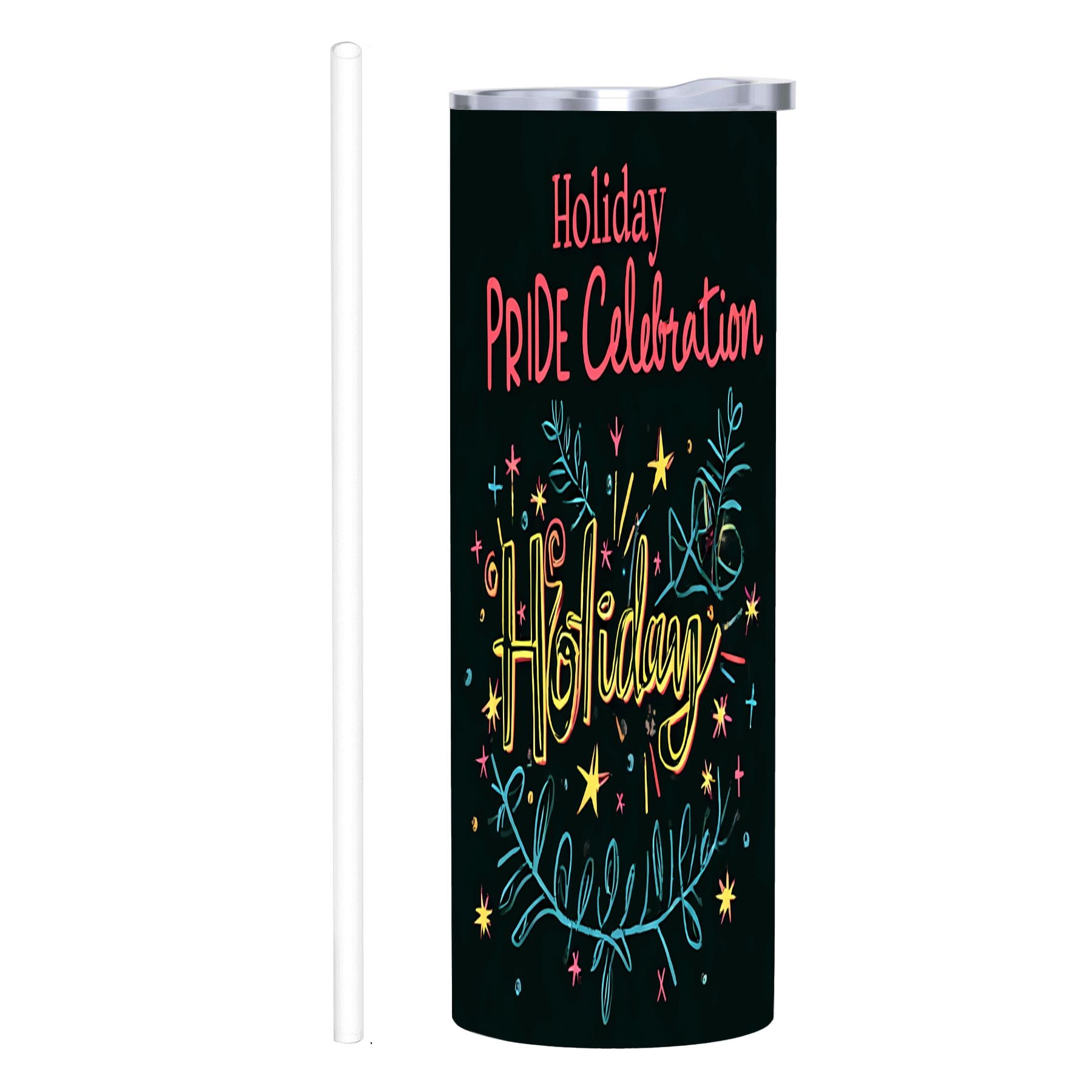 20 oz Stainless Steel Insulated Tumbler - Festive PRIDE Celebration ...