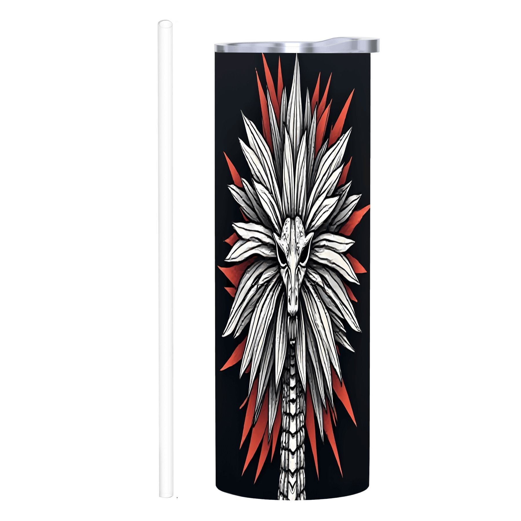 20 oz Stainless Steel Insulated Tumbler - Fierce Dragon Head Design ...