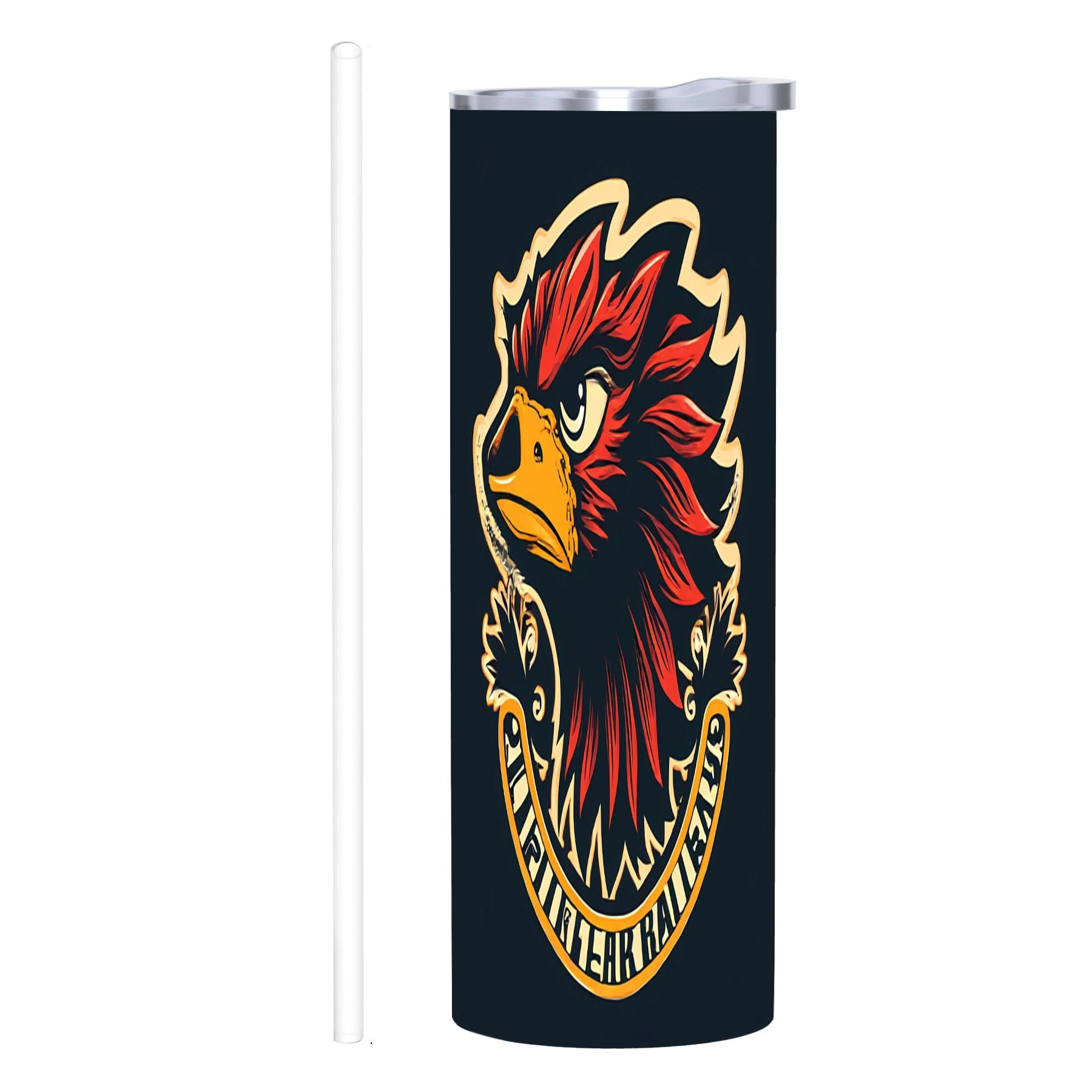 20 oz Stainless Steel Insulated Tumbler - Fierce Red Bird Design with ...