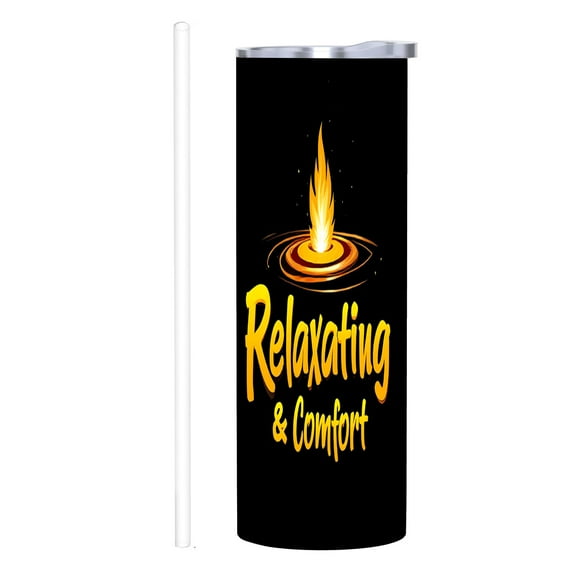 20 oz Stainless Steel Insulated Tumbler - Flame Design with Concentric ...