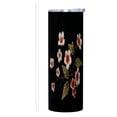 20 oz Stainless Steel Insulated Tumbler - Floral Design with Red ...