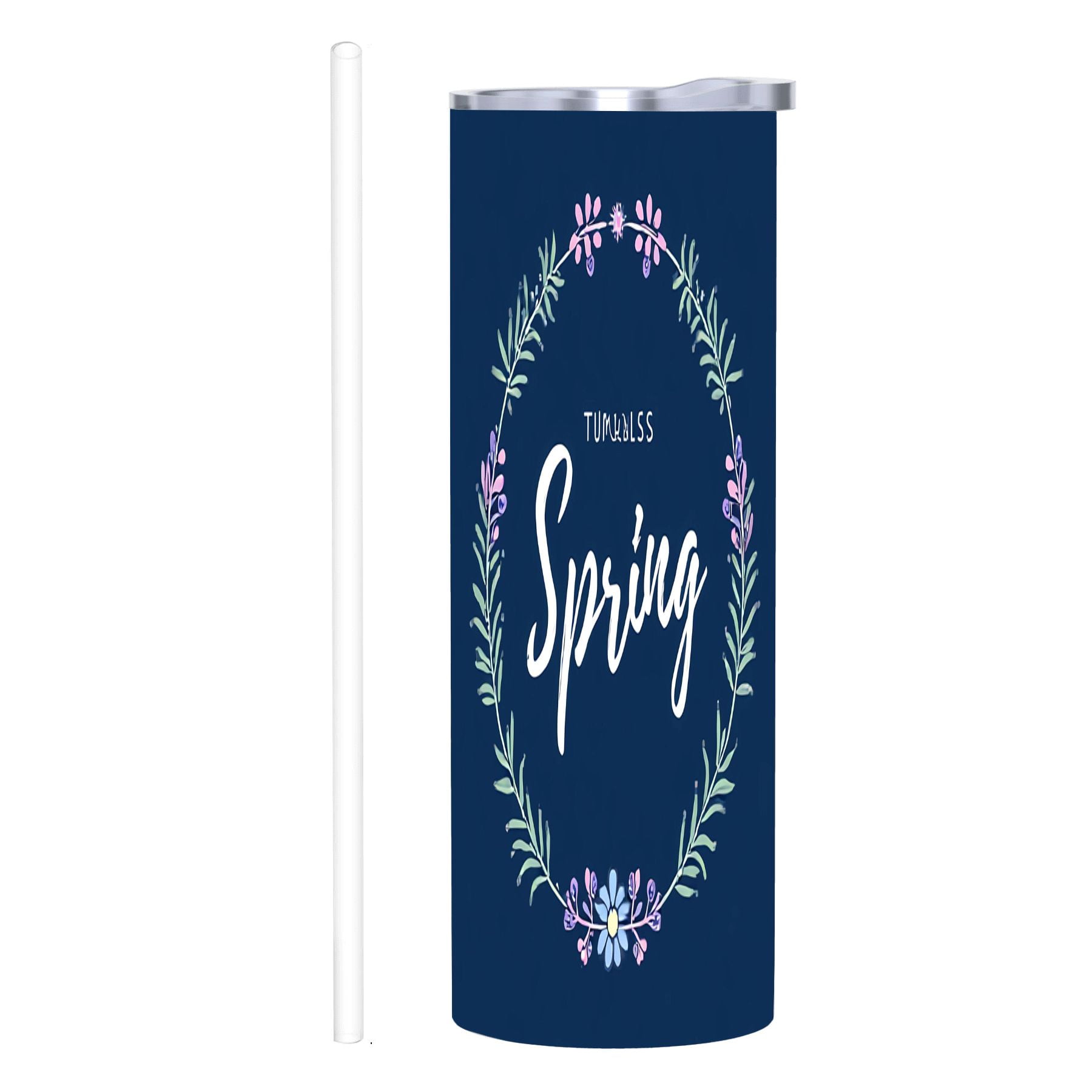20 oz Stainless Steel Insulated Tumbler - Floral Wreath Design ' Tupass ...