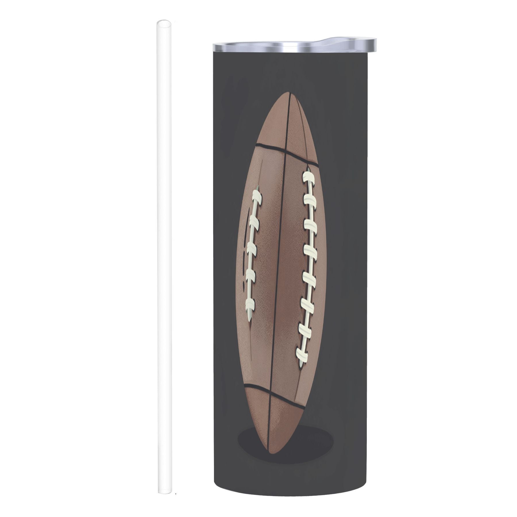 20 oz Stainless Steel Insulated Tumbler - Football Design Double Wall ...