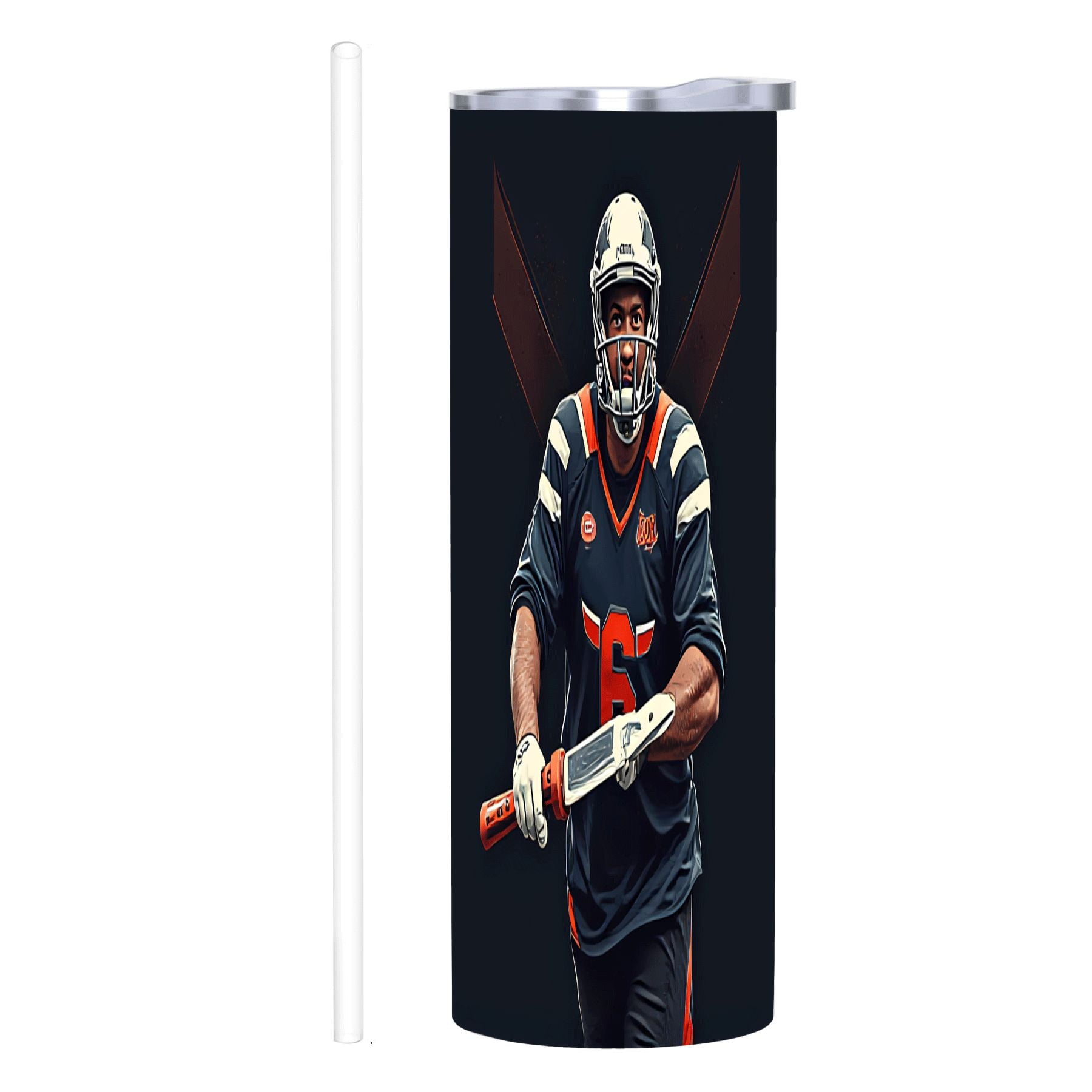 20 oz Stainless Steel Insulated Tumbler - Football Player Design Double ...