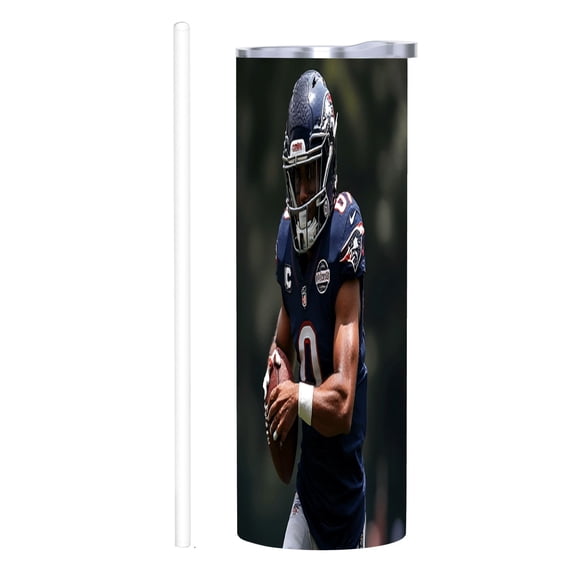20 oz Stainless Steel Insulated Tumbler - Football Player Design Modern ...