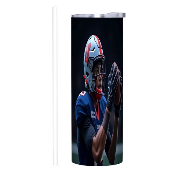 20 oz Stainless Steel Insulated Tumbler - Football Player Design Number ...