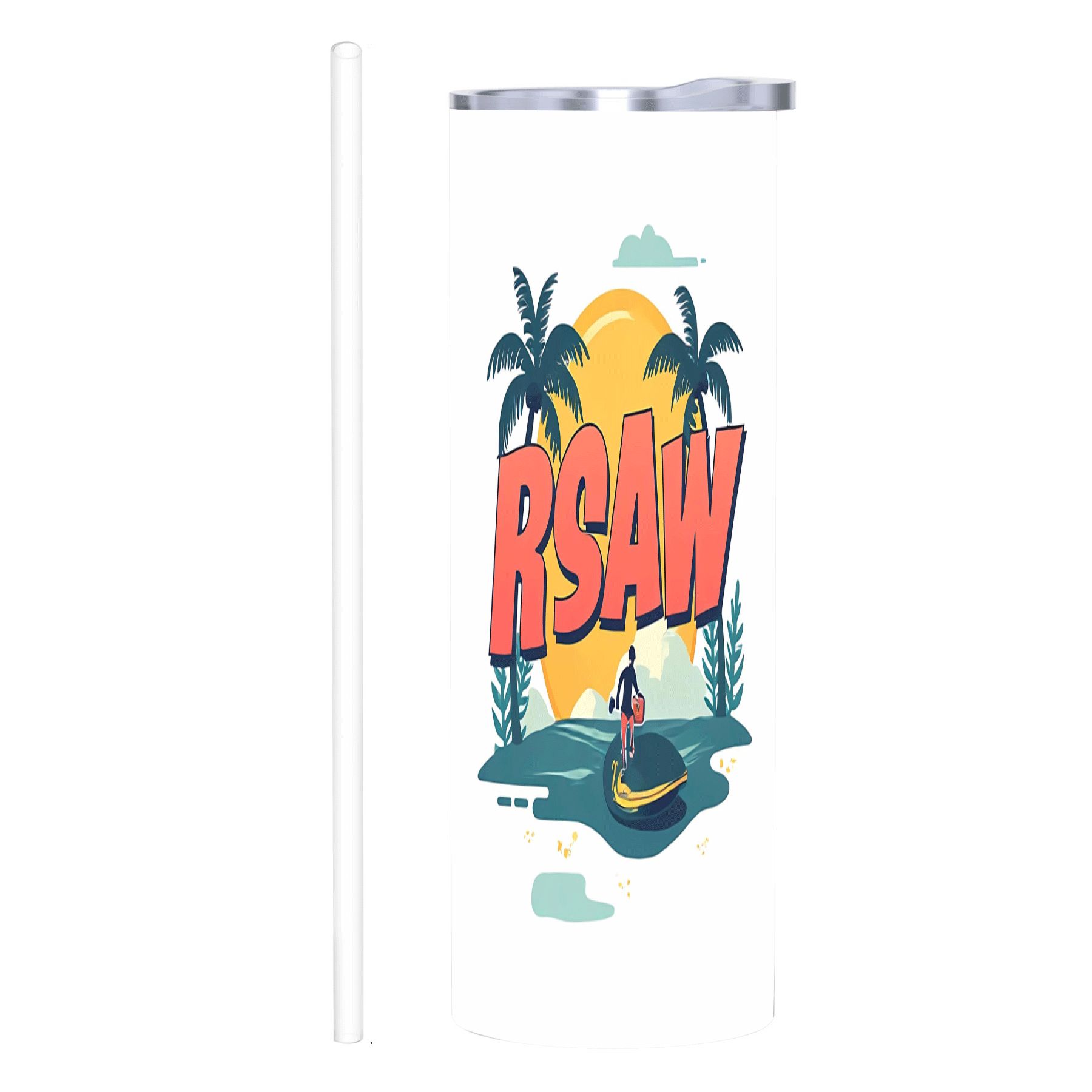 20 oz Stainless Steel Insulated Tumbler - Fun Banana Peel Design with ...