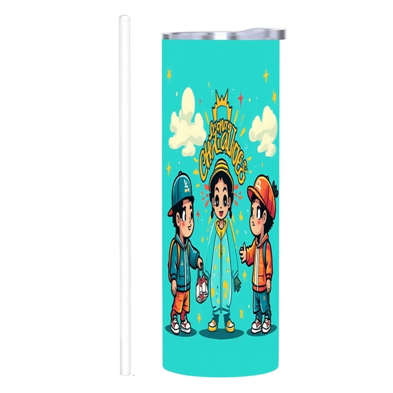 20 oz Stainless Steel Insulated Tumbler - Fun Cartoon Design with ...