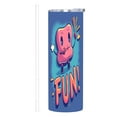 20 oz Stainless Steel Insulated Tumbler - Fun Pink Candy Character ...