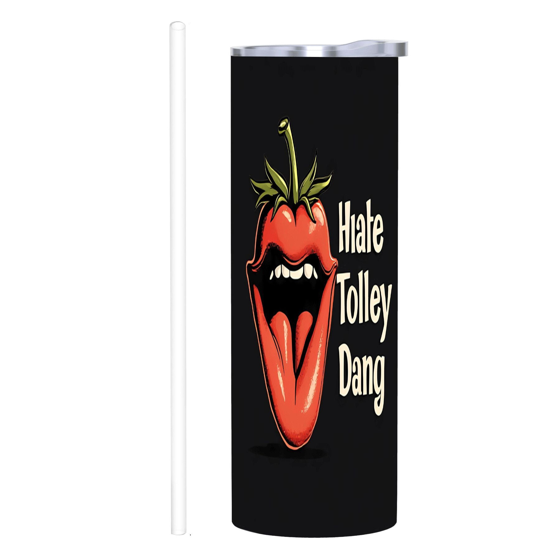 20 oz Stainless Steel Insulated Tumbler - Fun Red Pepper Design with ...