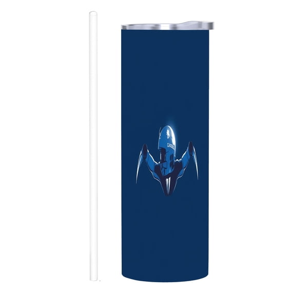 20 oz Stainless Steel Insulated Tumbler - Futuristic Blue & White ...