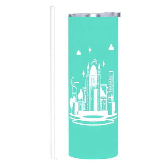 20 oz Stainless Steel Insulated Tumbler - Futuristic Cityscape Design ...