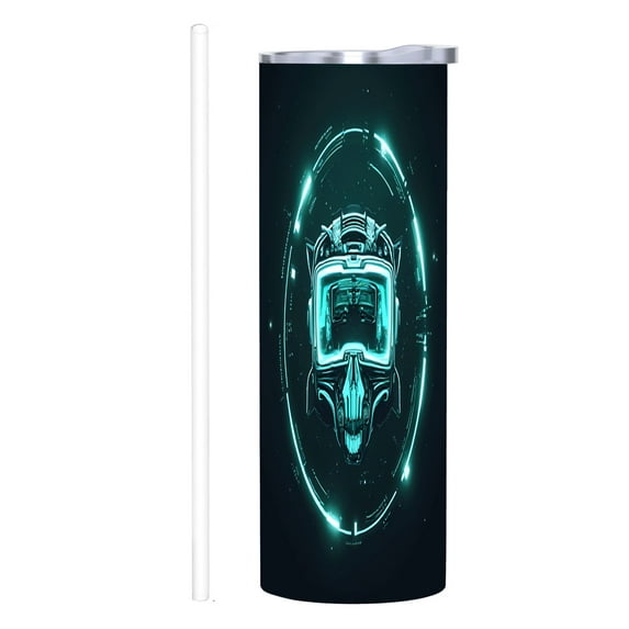 20 oz Stainless Steel Insulated Tumbler - Futuristic Glow Mask Design ...