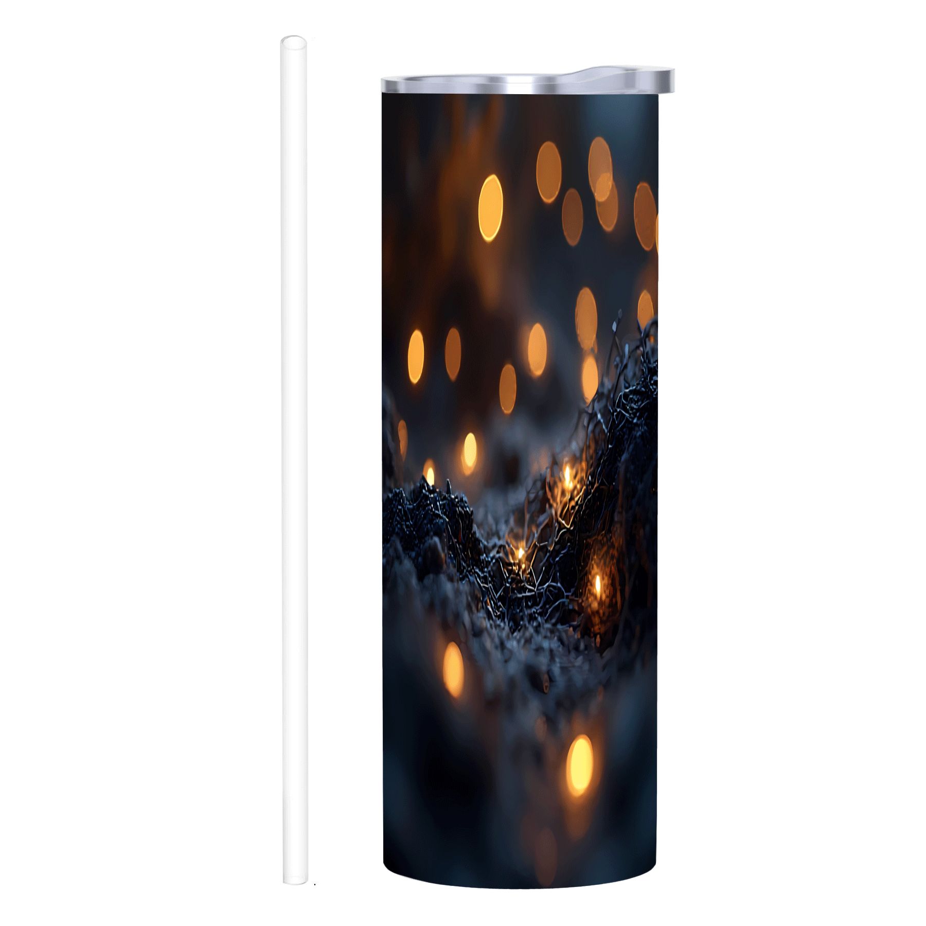 20 oz Stainless Steel Insulated Tumbler - Futuristic Glowing Orbs ...