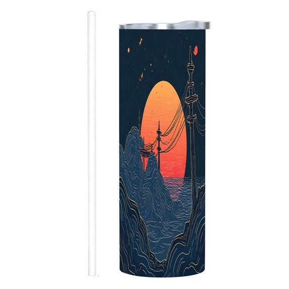 20 oz Stainless Steel Insulated Tumbler - Futuristic Landscape Design ...