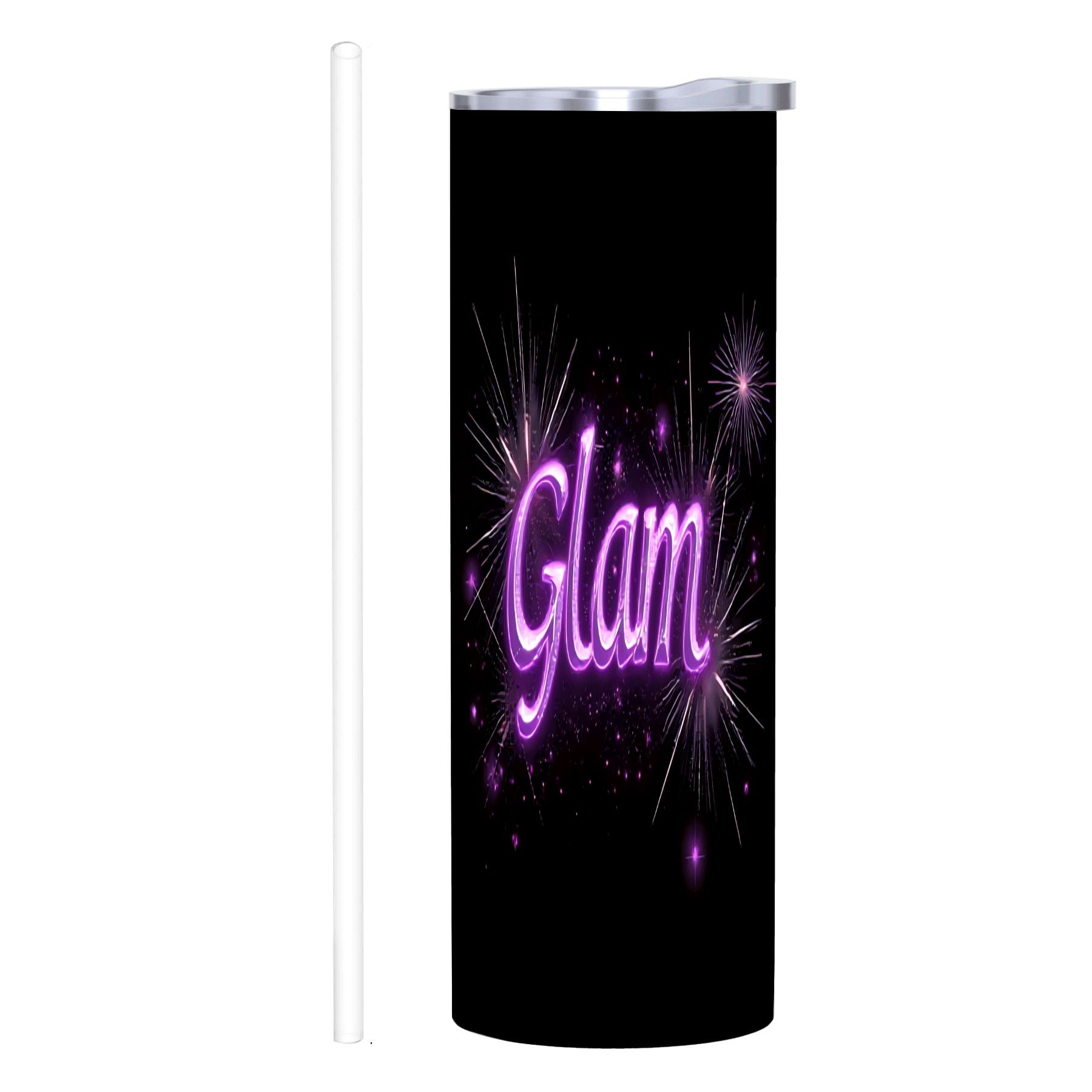 20 oz Stainless Steel Insulated Tumbler - Glam Design with Glowing ...