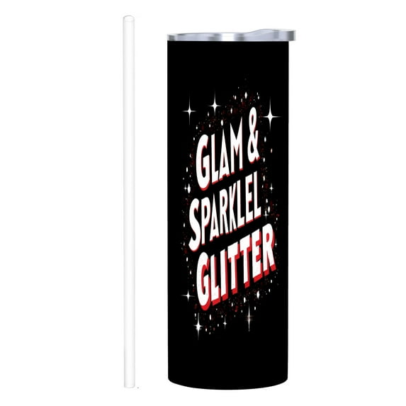 20 oz Stainless Steel Insulated Tumbler - Glam & Sparkle Glitter Design ...