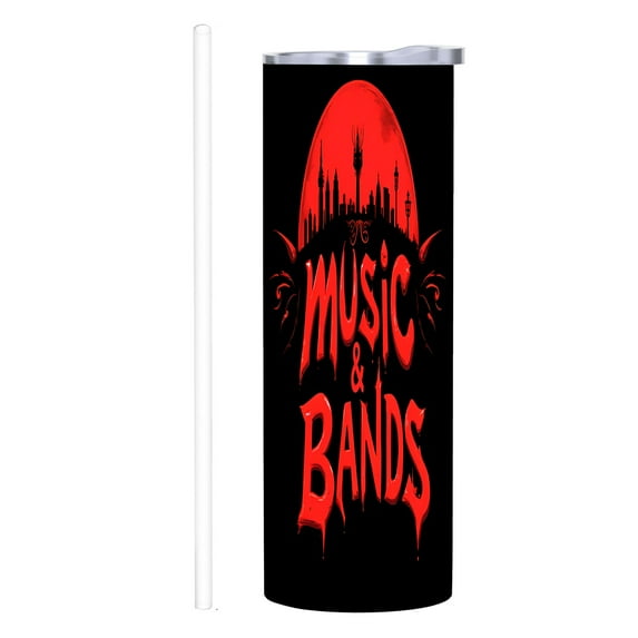 20 oz Stainless Steel Insulated Tumbler - Gothic Red Moon Design with ...