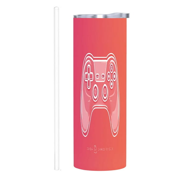 20 oz Stainless Steel Insulated Tumbler - Gradient Pink with Game ...