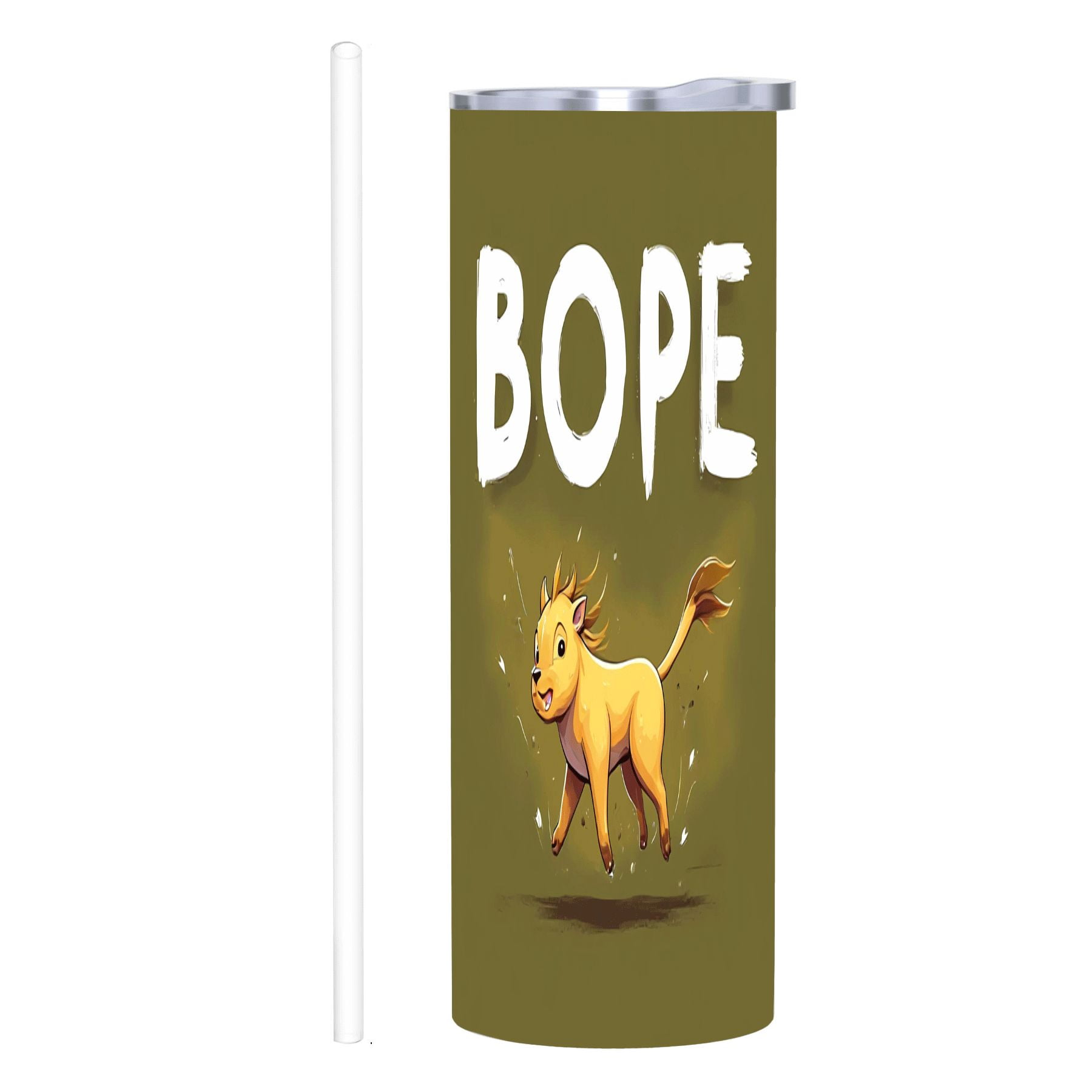 20 oz Stainless Steel Insulated Tumbler - Green ' BOPE ' Design with ...