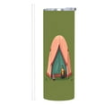 20 oz Stainless Steel Insulated Tumbler - Green Camping Design with ...