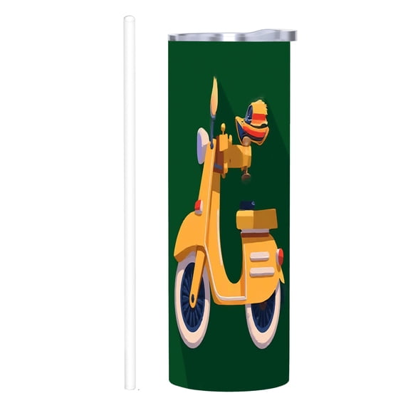 20 oz Stainless Steel Insulated Tumbler - Green with Retro Yellow ...