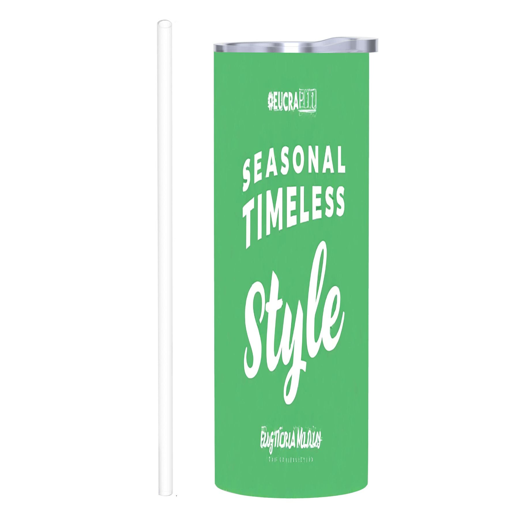 20 oz Stainless Steel Insulated Tumbler - Green with " SEASONAL ...