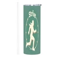 20 oz Stainless Steel Insulated Tumbler - Green with White Running ...