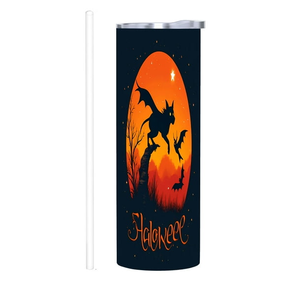 20 oz Stainless Steel Insulated Tumbler - Halloween Dragon Design with ...