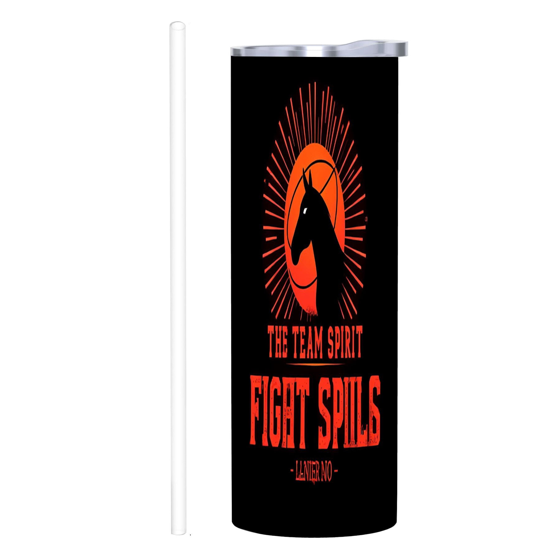 20 oz Stainless Steel Insulated Tumbler - Horse Silhouette & Orange ...