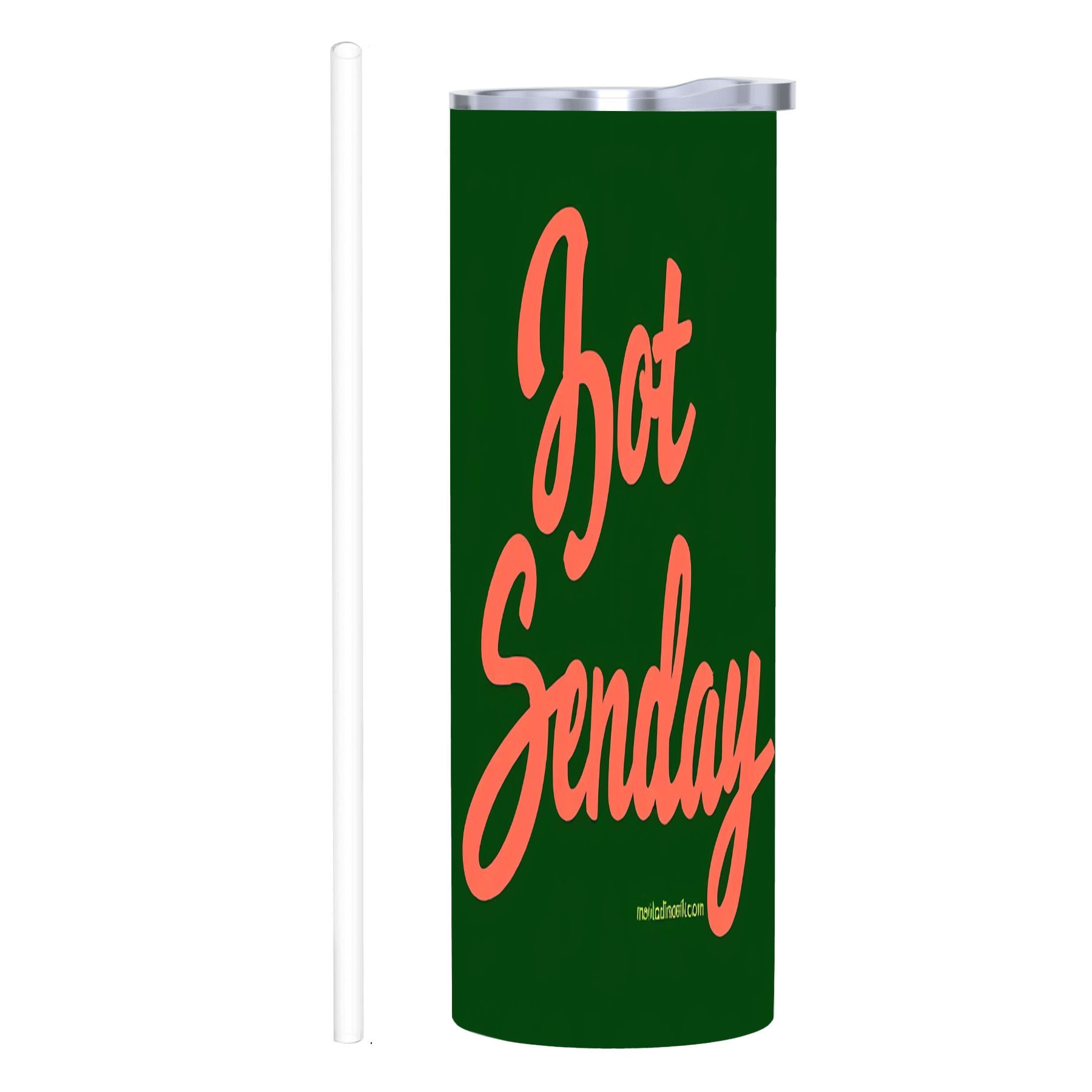 20 oz Stainless Steel Insulated Tumbler - Hot Senday Design with Green ...