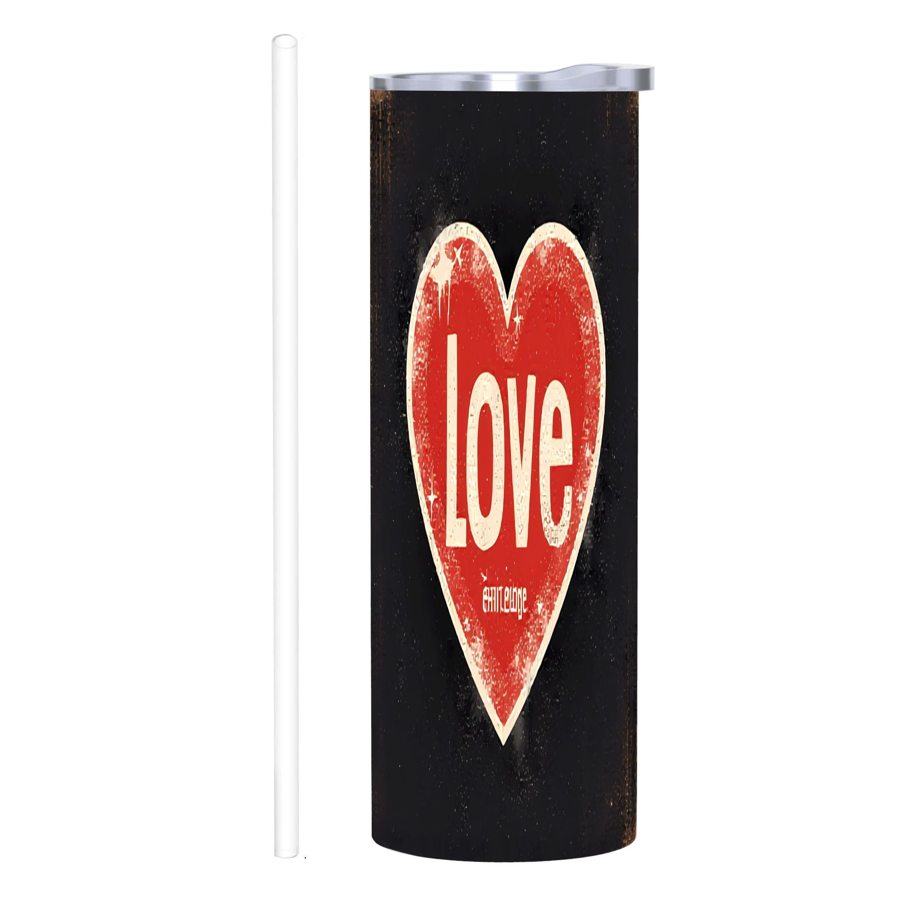 20 oz Stainless Steel Insulated Tumbler - ' Love ' Design with EST 2009 ...