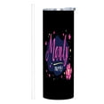 20 oz Stainless Steel Insulated Tumbler - ' Manly ' Pink Cursive Design ...