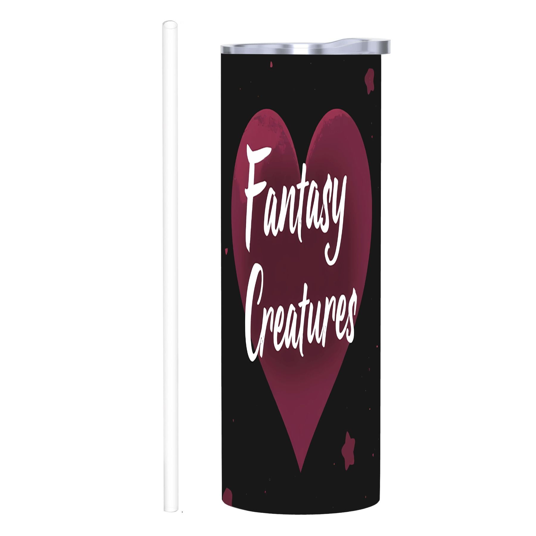 20 oz Stainless Steel Insulated Tumbler - Maroon Heart ' Fantasy ...