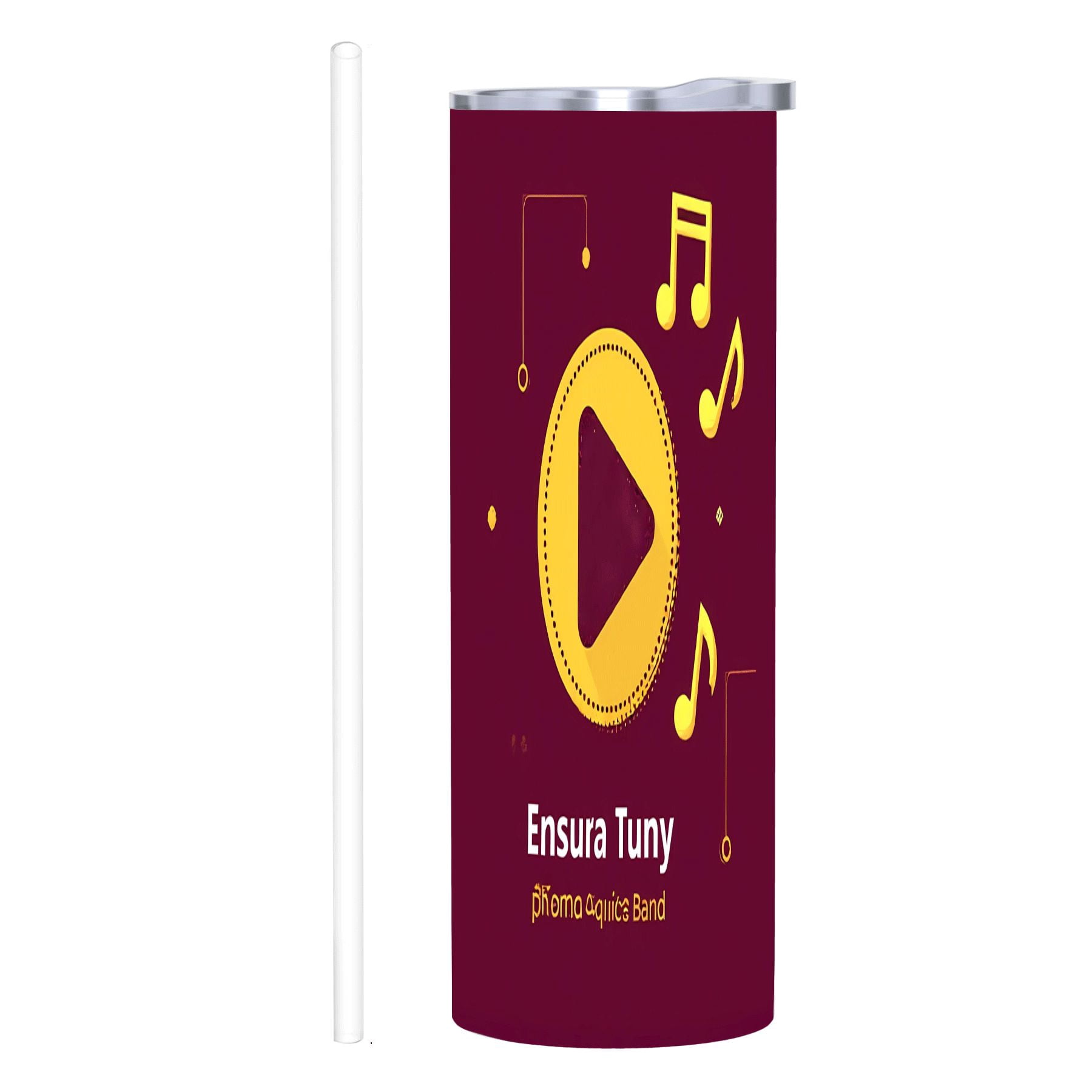 20 oz Stainless Steel Insulated Tumbler - Maroon with Yellow Play ...