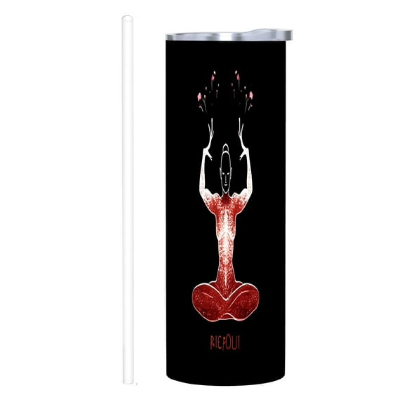 20 oz Stainless Steel Insulated Tumbler - Meditative Figure Design with ...