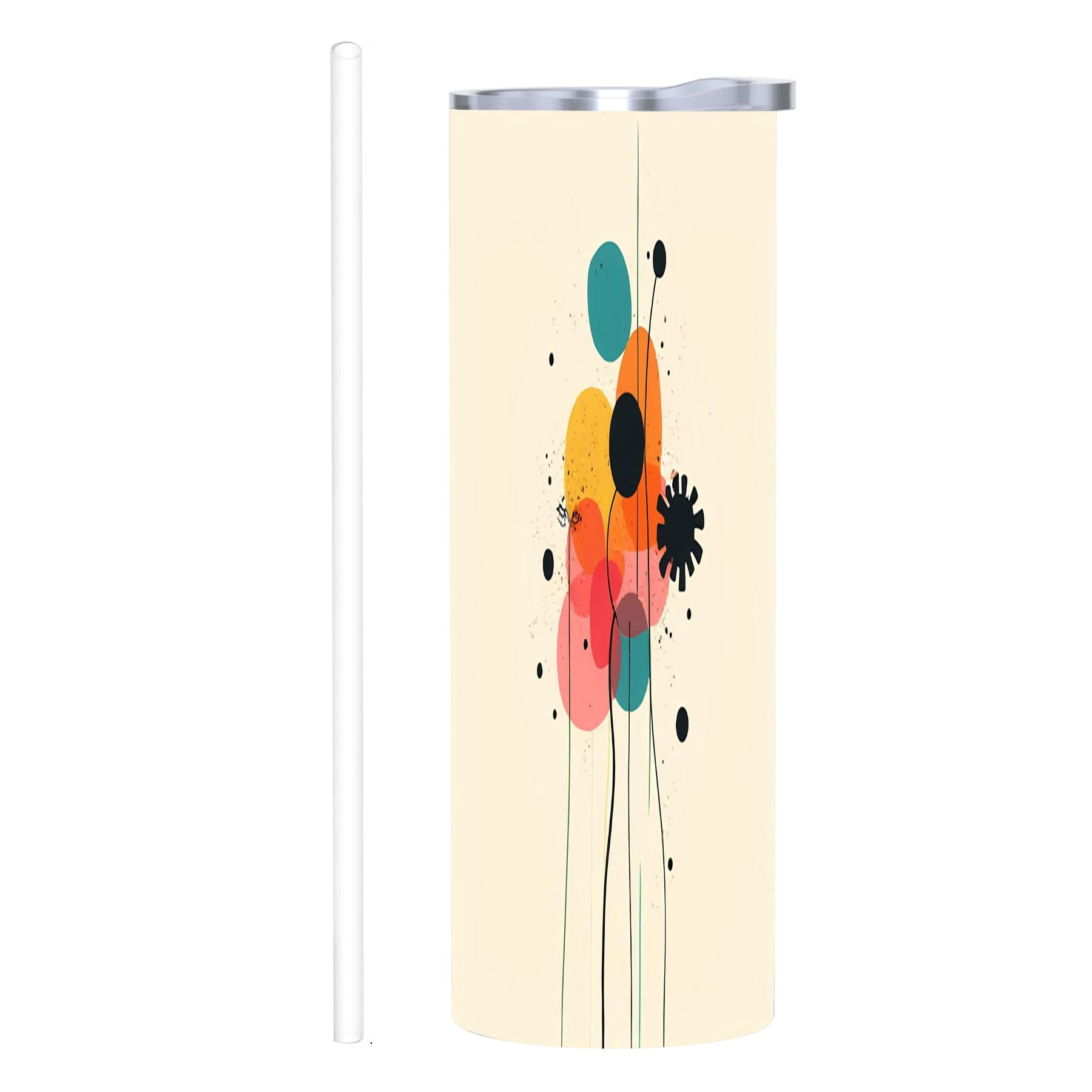 20 oz Stainless Steel Insulated Tumbler - Modern Abstract Design with ...