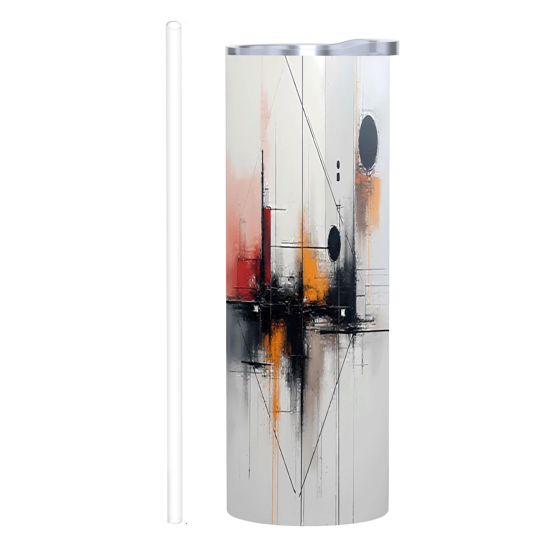 20 oz Stainless Steel Insulated Tumbler - Modern Abstract Design with ...
