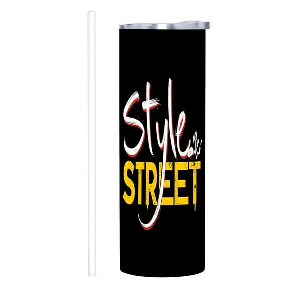 20 oz Stainless Steel Insulated Tumbler - Modern Black with ' Style ...