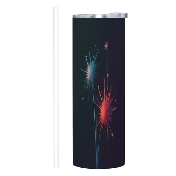 20 oz Stainless Steel Insulated Tumbler - Modern Design with Festive ...