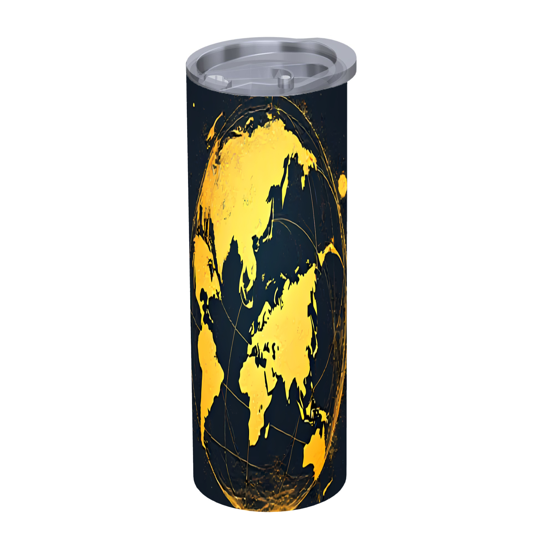 20 oz Stainless Steel Insulated Tumbler - Modern Earth Map Design with ...