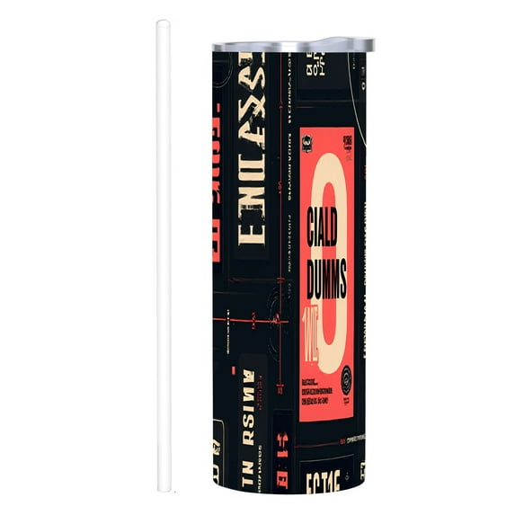 20 oz Stainless Steel Insulated Tumbler - Modern Geometric Design Bold ...