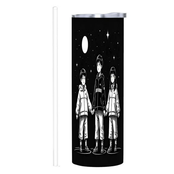 20 oz Stainless Steel Insulated Tumbler - Monochrome Anime Style ...