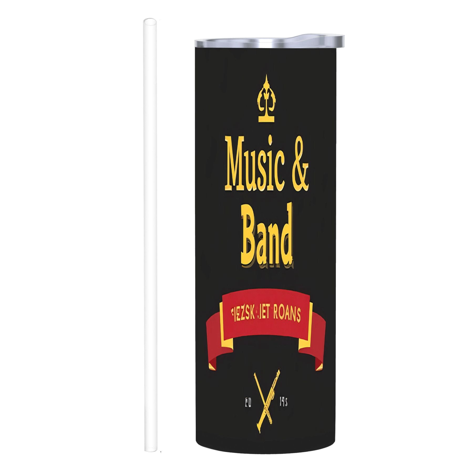 20 oz Stainless Steel Insulated Tumbler - Music & Band Design with ...