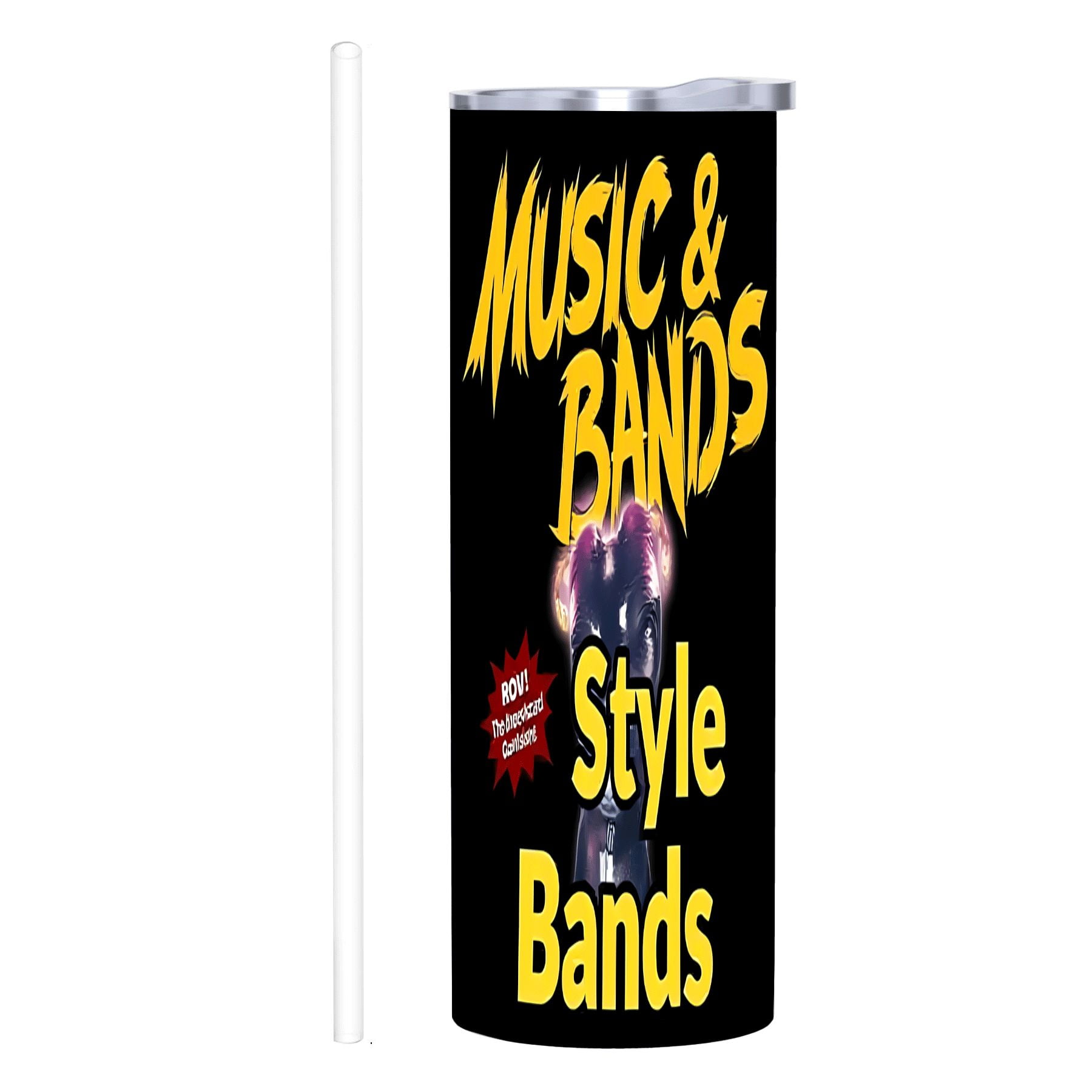 20 oz Stainless Steel Insulated Tumbler - Music & Bands Design Cartoon ...