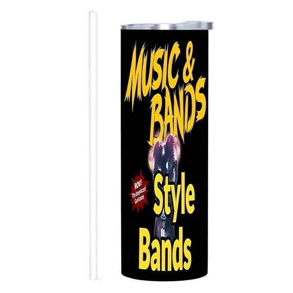 20 oz Stainless Steel Insulated Tumbler - Music & Bands Design Cartoon ...