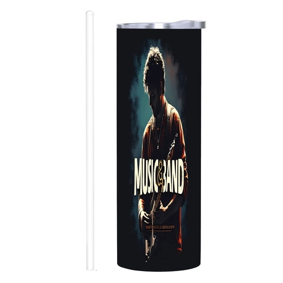 20 oz Stainless Steel Insulated Tumbler - Musician Guitar Design Double ...