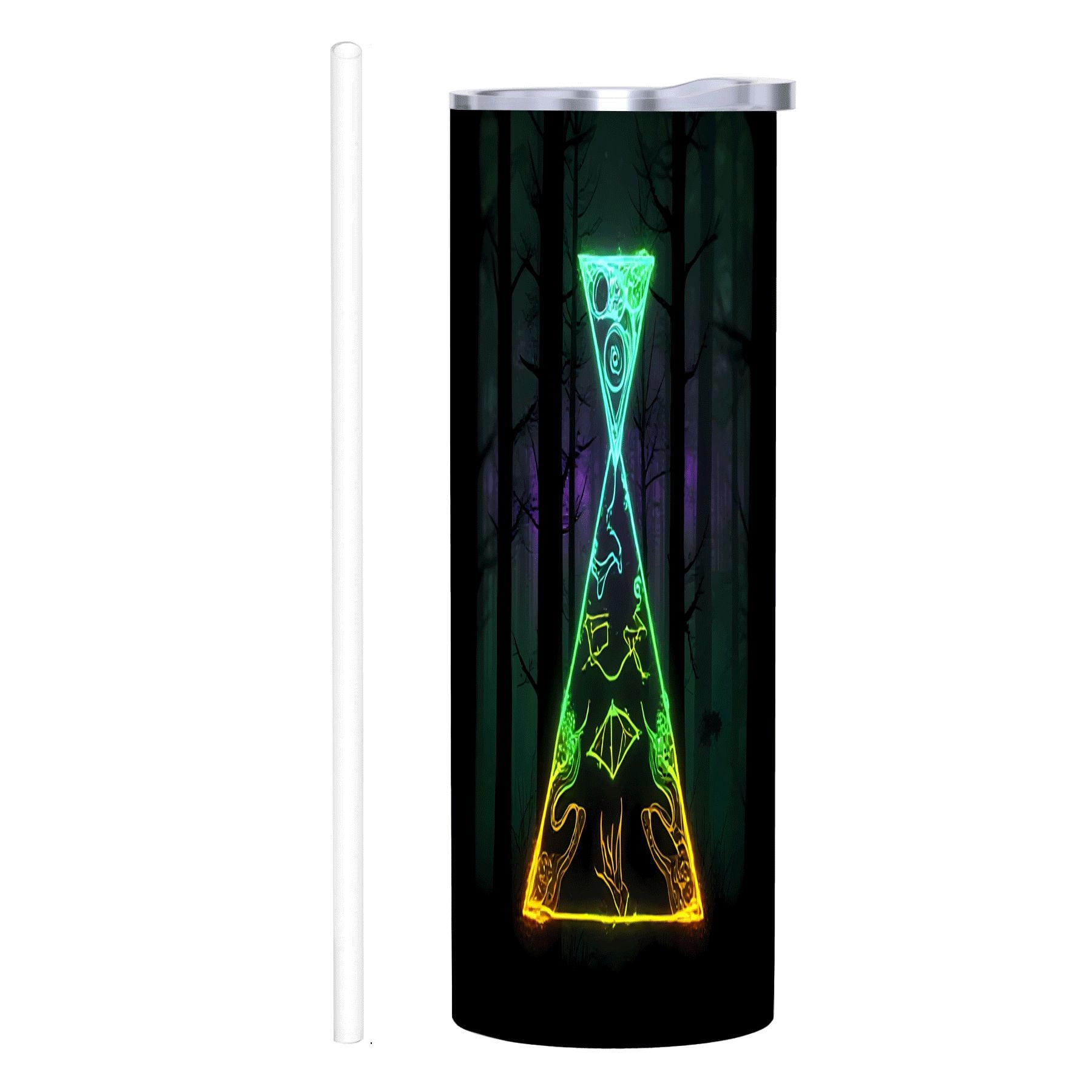 20 oz Stainless Steel Insulated Tumbler - Mystical Triangular Design ...